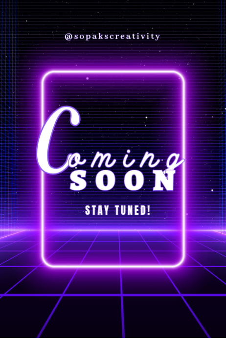 Purple Coming Soon Announcement Poster Template | PosterMyWall