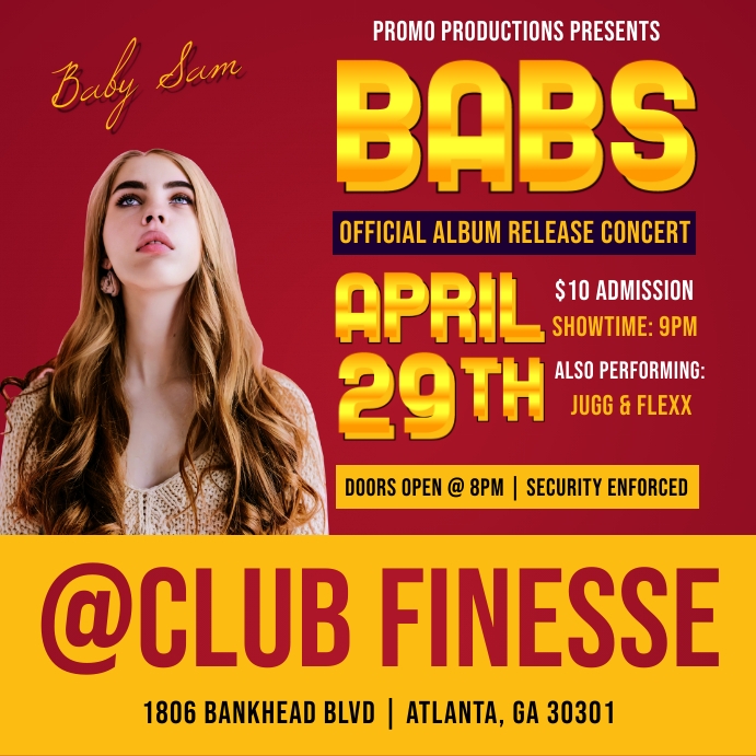 Copy of RED CONCERT FLYER TEMPLATE | PosterMyWall