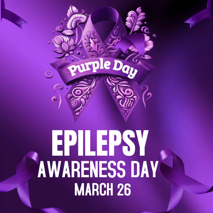 Purple day Epilepsy awareness flyer Template | PosterMyWall