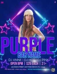 Purple DJ Bar Template | PosterMyWall