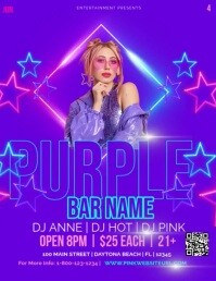 Purple DJ Bar Template | PosterMyWall