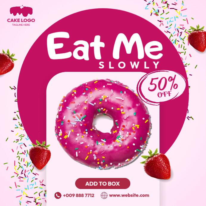 Copy of Purple Donut Template | PosterMyWall