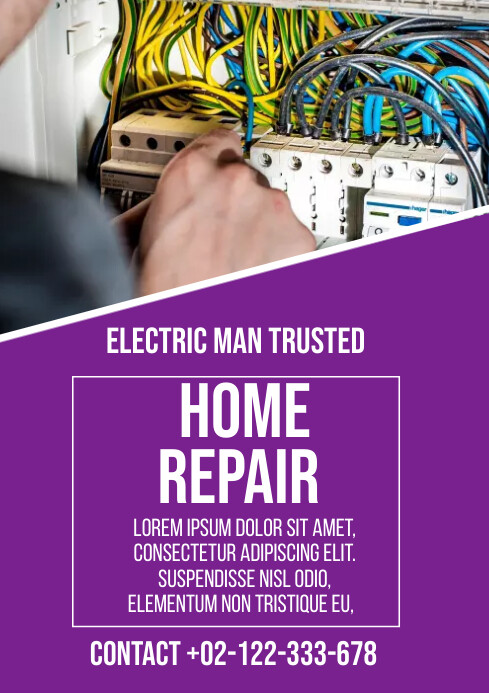 Purple Electric Man Trusted Ads A3 Template | PosterMyWall