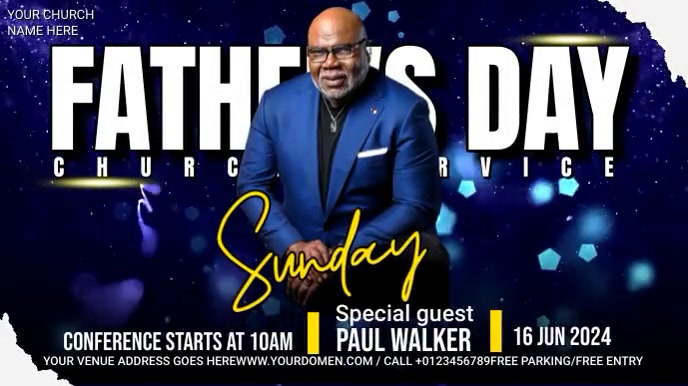 Father's Day Church Template | PosterMyWall