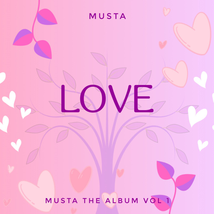 Purple Floral Album Cover Templat | PosterMyWall