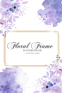 Purple Floral Border Template | PosterMyWall