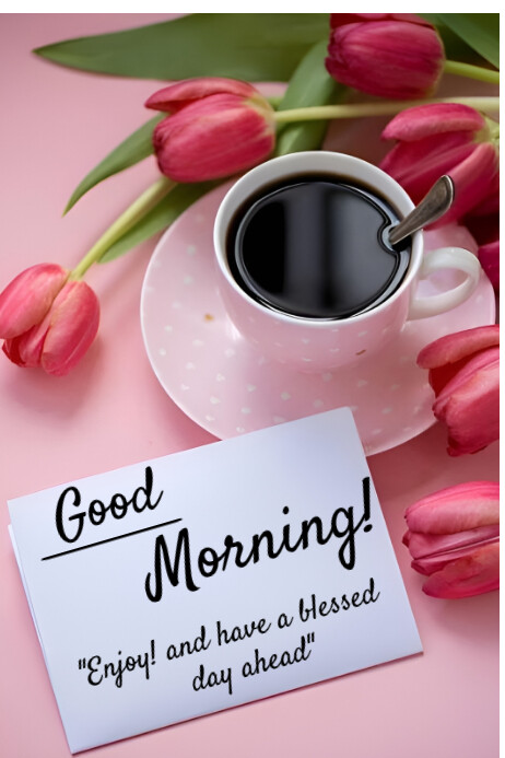 Purple Floral Good Morning Poster Template | PosterMyWall