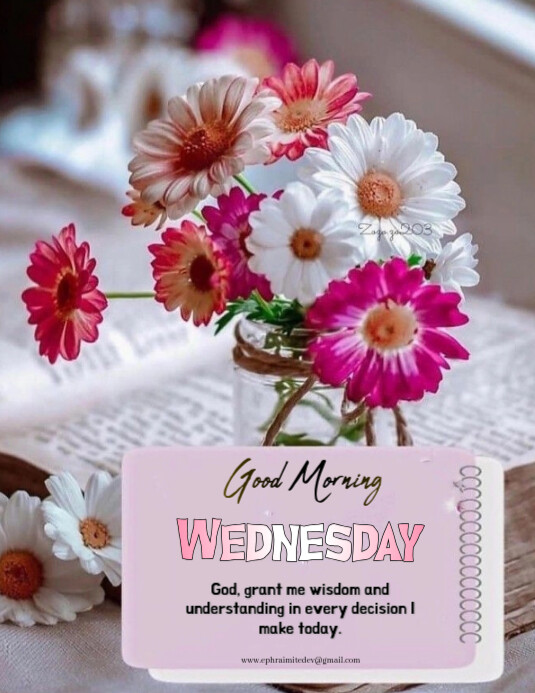Copy of Purple Floral Good Morning Wednesday Flyer (us Letter ...