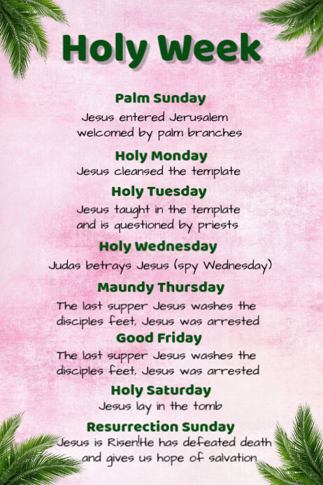 Copy of Purple Floral Holy Week Poster | PosterMyWall