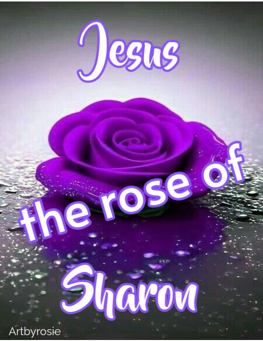 Purple Floral Jesus The Rose Of Sharon Quote Flyer (us Letter) Template ...