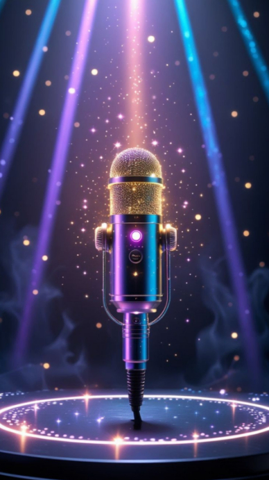 Purple Floral Starlite Mic Instagram Story Template | PosterMyWall