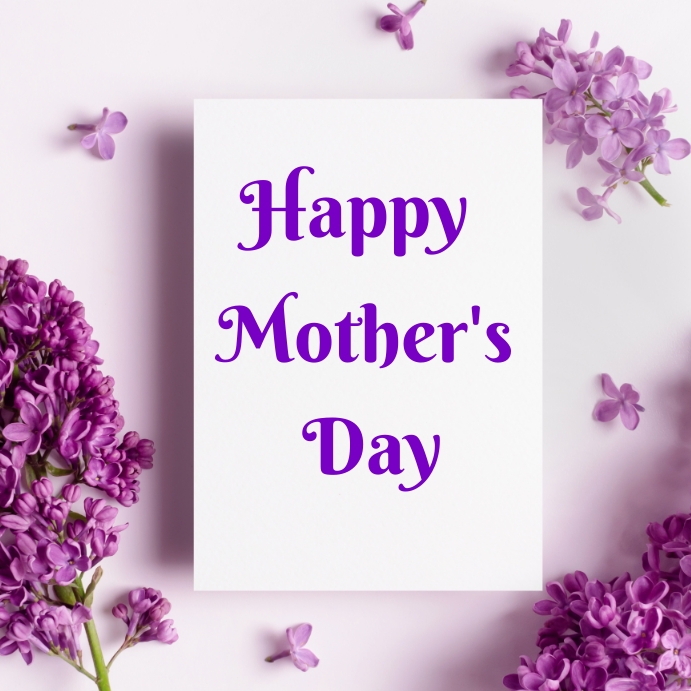 Purple Flowers Mother's Day Template | PosterMyWall