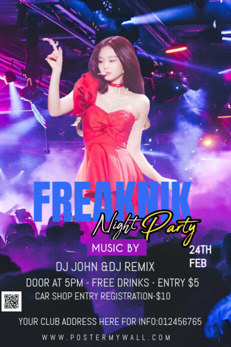 Purple Freaknik Poster, Freaknik Flyer Template, Freaknik Invitation ...