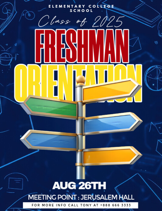 Purple Freshman Orientation Flyer (us Letter) Template | PosterMyWall