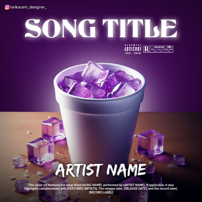 Copy of Purple Futuristic Codein Album Cover | PosterMyWall