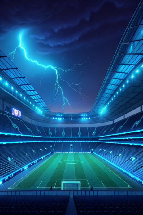 Plantilla de Purple Futuristic Football Field Background Poster ...
