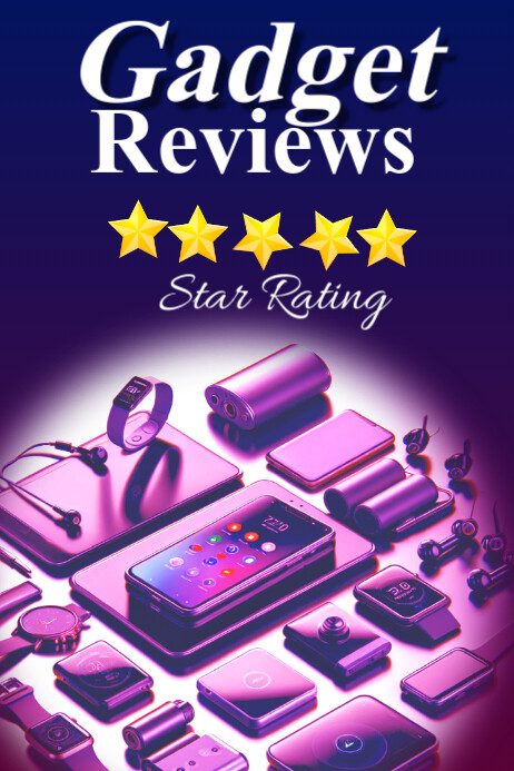 Purple Futuristic Gadget Reviews Poster Template | PosterMyWall