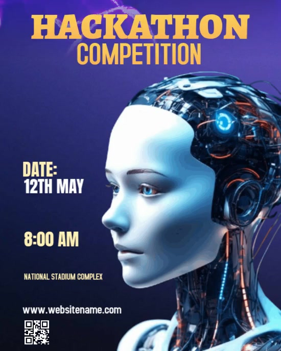 Copy of Purple Futuristic Hackathon Competition Instagram Portrait ...