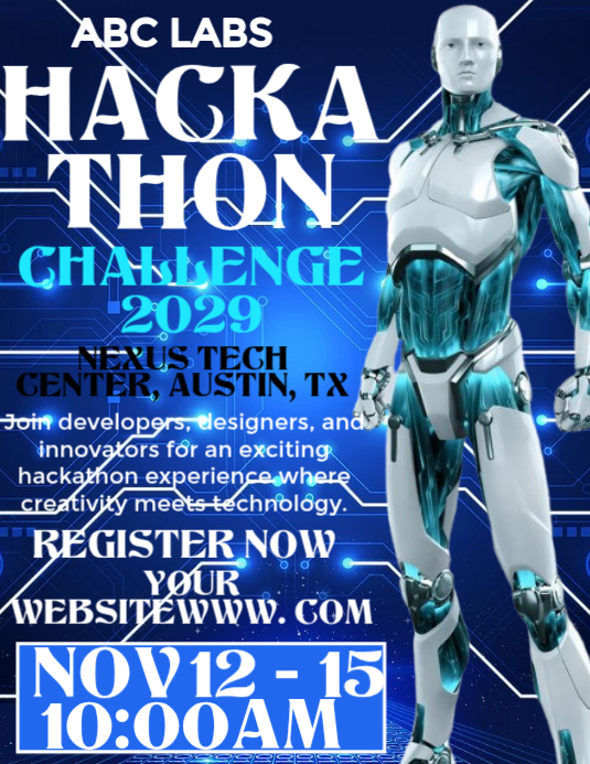 Purple Futuristic Hackathon Event Flyer Template | PosterMyWall