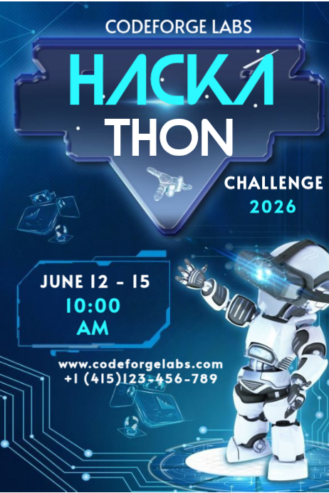 Purple Futuristic Hackathon Event Poster Template | PosterMyWall