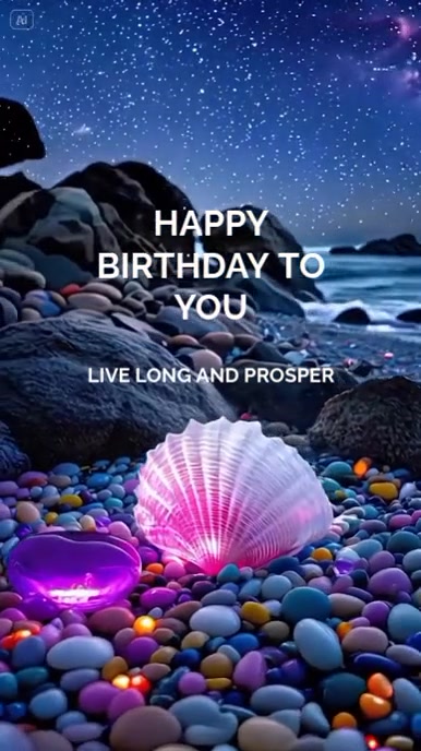 Purple Futuristic Happy Birthday Video Greeting Instagram Reel Template ...