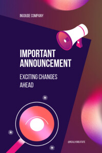 Important Announcement Template | PosterMyWall
