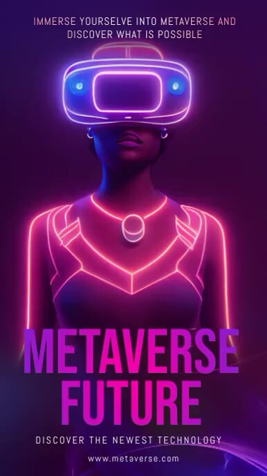 Plantilla de Purple Futuristic Metaverse Virtual Reality S | PosterMyWall