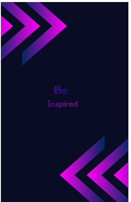 Purple Futuristic Neon Be Inspired Tabloid Template | PosterMyWall