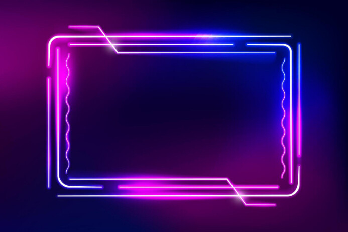Copy of Purple Futuristic Neon Frame Glow Poster | PosterMyWall