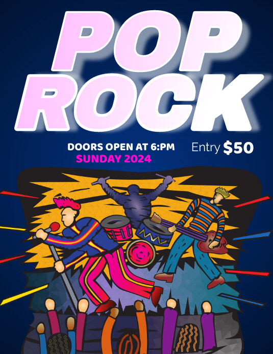 Purple Futuristic Pop Rock Concert Flyer (us Template | PosterMyWall