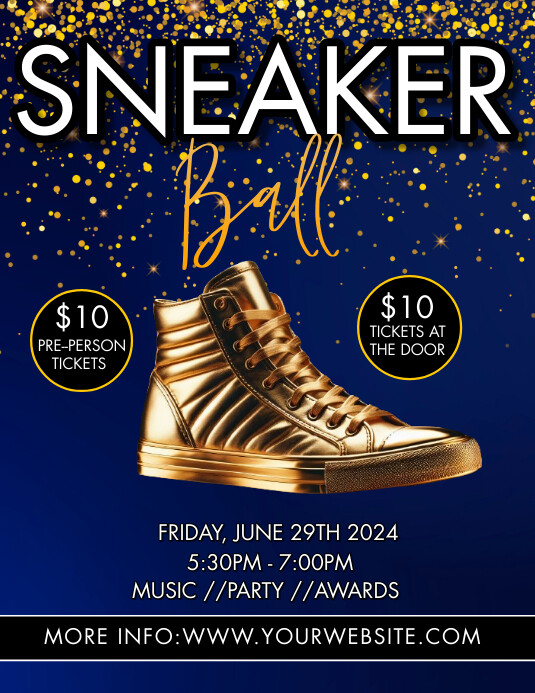 Purple Futuristic Sneaker Ball Flyer (us Lett Template | PosterMyWall