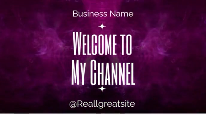 Purple Futuristic Welcome To My Channel Intro Screen Template Digital ...