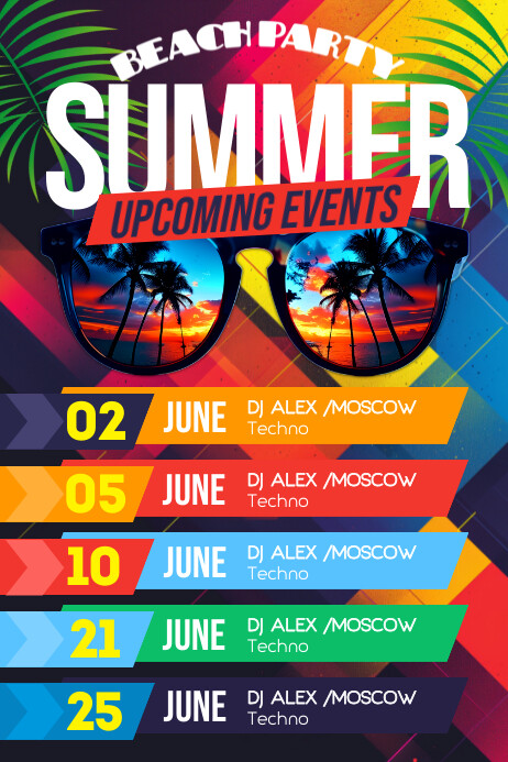 Purple Geometric Upcoming Events Poster Template | PosterMyWall