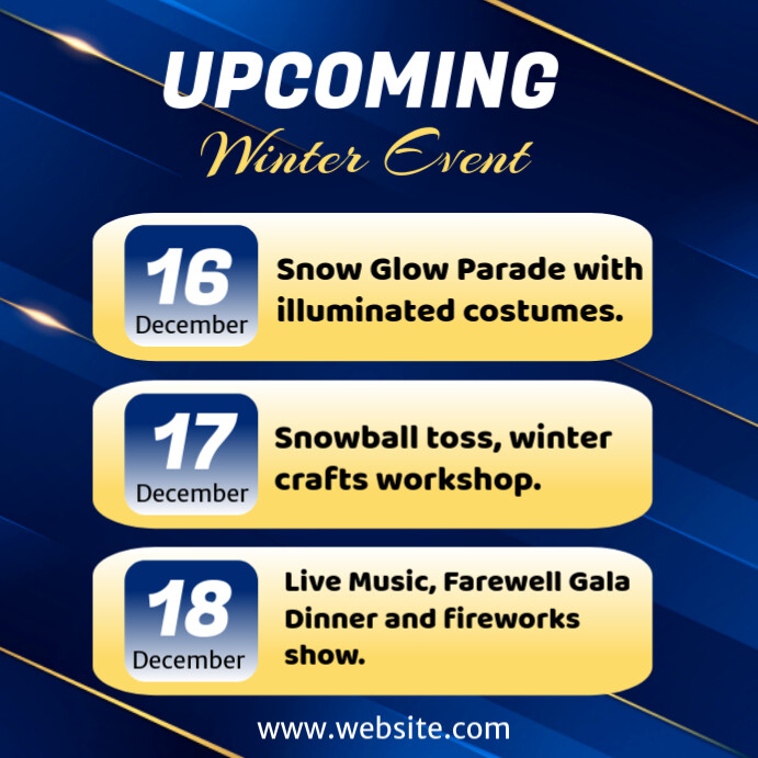 Copy of Purple Geometric Upcoming Winter Event Square (1:1) | PosterMyWall