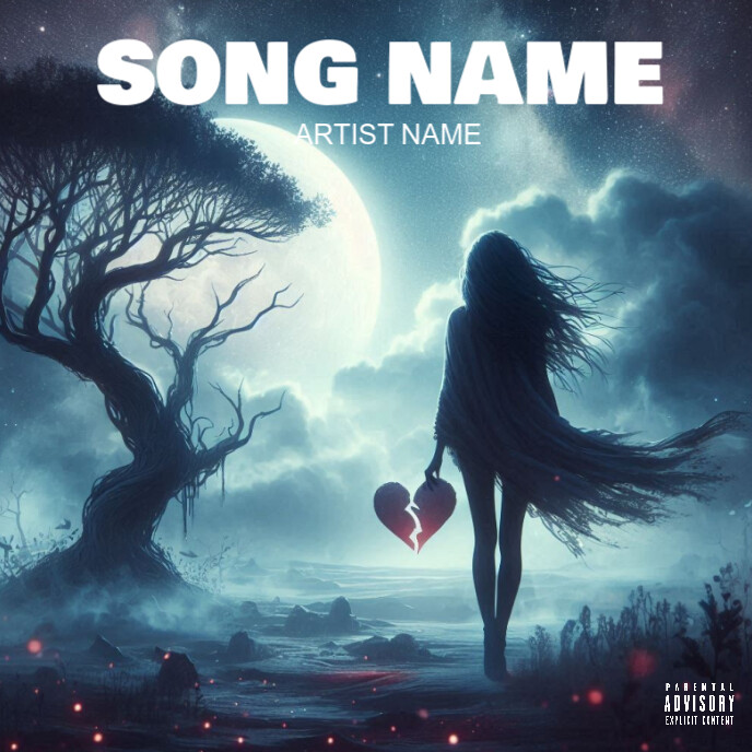 Purple Girl Broken Heart Cd Song Mixtape Album Cover Art Album Cover ...