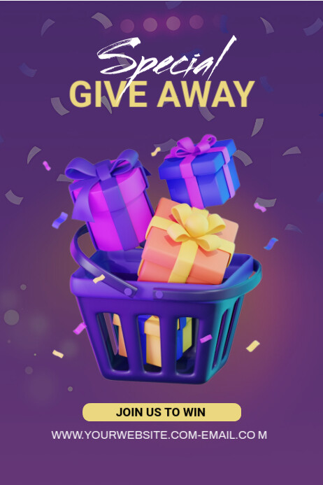 Copy of Purple Giveaway Poster | PosterMyWall