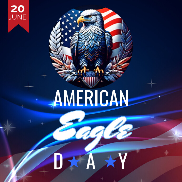 Purple Gradient American Eagle Day Instagram Template | PosterMyWall