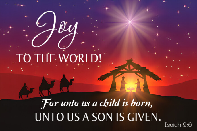 Copy of Purple Gradient Christmas Nativity Poster | PosterMyWall