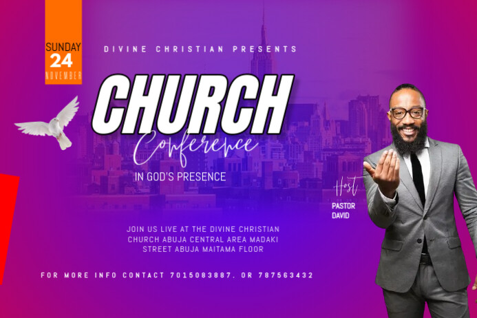 Copy of Purple Gradient Conference Poster | PosterMyWall