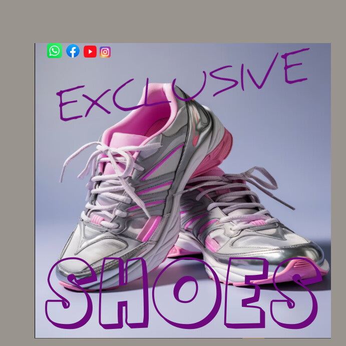 Purple Gradient Exclusive Shoes Instagram Po Template | PosterMyWall