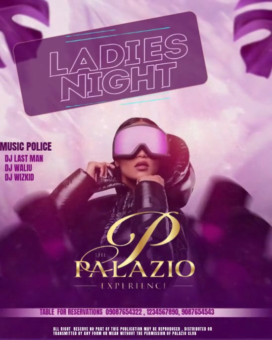 Purple Gradient Ladies Night Instagram Portrait Template | PosterMyWall