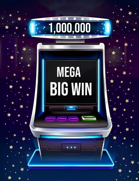 Copy of Purple Gradient Mega Win Slot Machine Flyer (us Letter ...