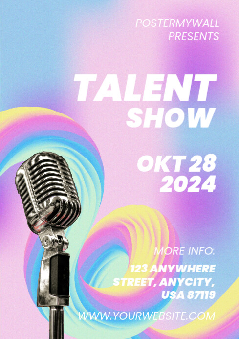 Copy of Purple Gradient Talent Show Event Poster Flyer A4 | PosterMyWall