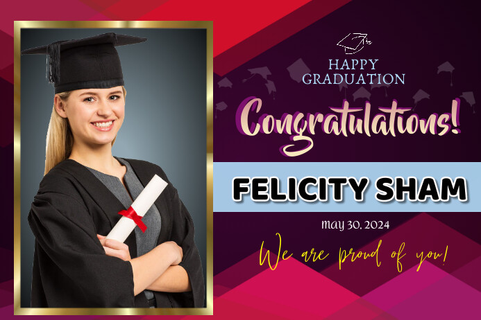Purple Graduation Poster Template | PosterMyWall