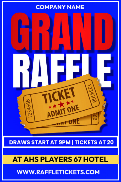 Purple Grand Raffle Poster Template | PosterMyWall