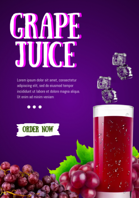 Purple grape juice Template | PosterMyWall