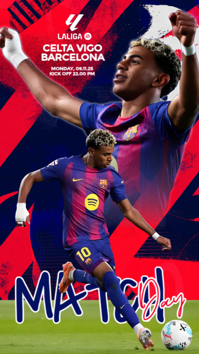 Purple Grunge Barcelona Match Day Instagram Story Template | PosterMyWall