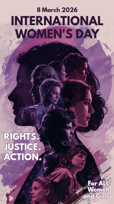 Purple Grunge International Women's Day Instagram Story Template ...