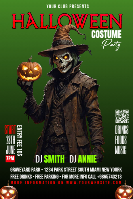 Purple Halloween Poster Template | PosterMyWall