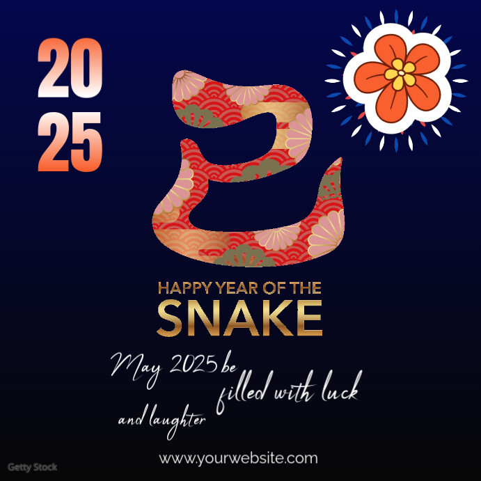 Purple Happy Year Of The Snake Instagram Post Template | PosterMyWall